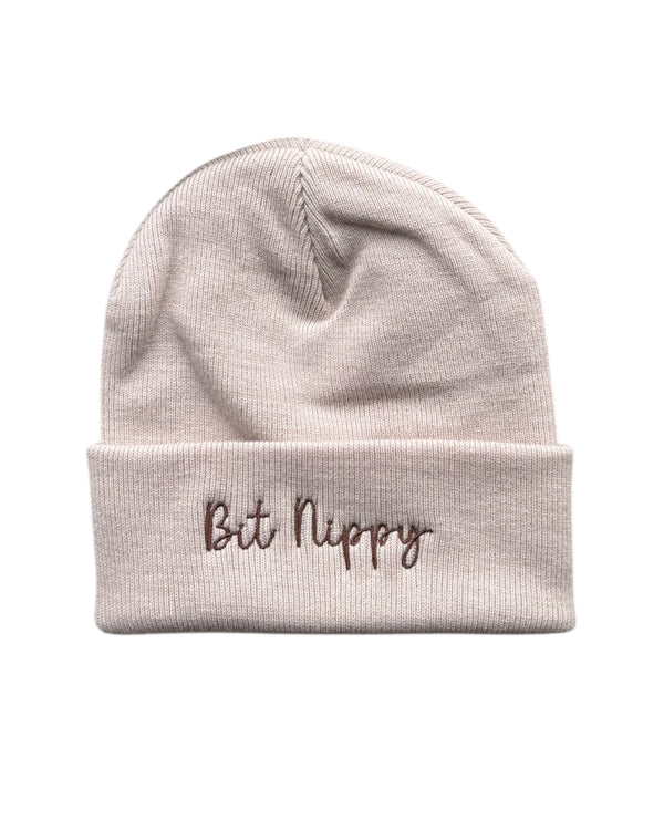 Bit Nippy Embroidered Beanie Hat - One Size - 3 Colours - LighthouseLane